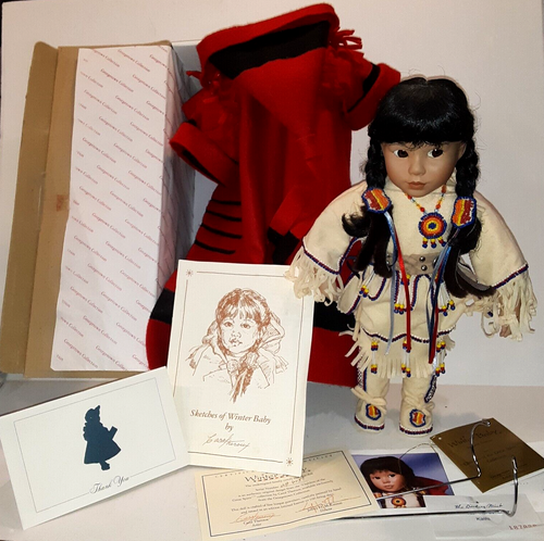 Georgetown Collection Winter Baby Native American Porcelain Doll Carol ...