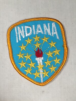 State of Indiana flag emblem patch | eBay