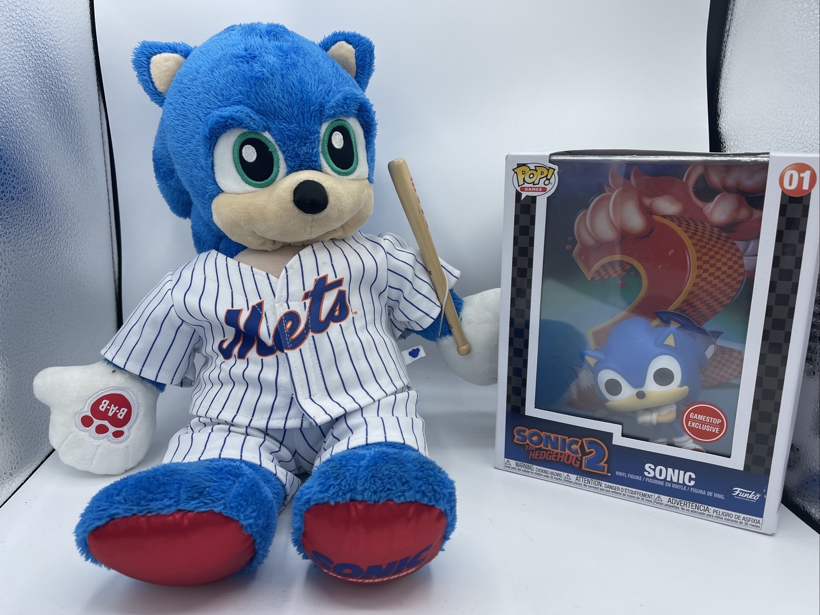 Mets MLB Sonic The Hedgehog Build A Bear Plush Toy Stuffed Animal SEGA ...