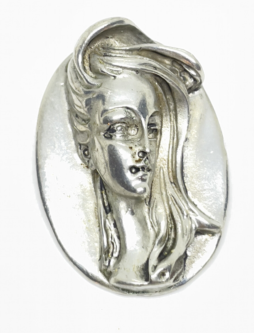 Large Vintage Tinn Norway High Relief Art Nouveau Bro… - Gem