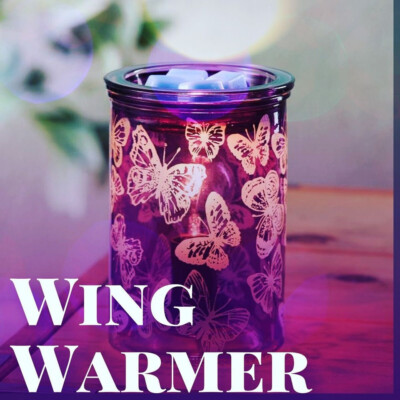 SCENTSY WINGS BUTTERFLY FULL SIZE WAX WARMER PURPLE SOLD OUT NO CHIP or ...
