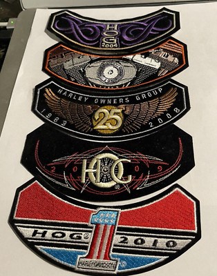 Five Harley-Davidson HOG Owners Group Motorcycles Patches 2004-07, 08 ...