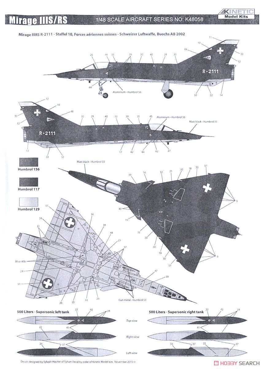 1/48 Kinetic Mirage III S/RS Swiss Armed Forces #48058 | eBay