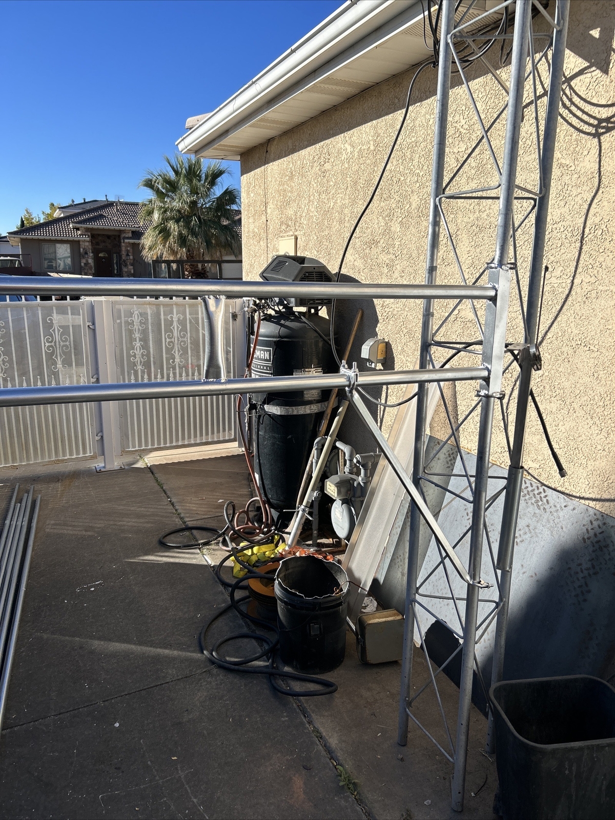 Antenna Tower Side Arm Mount 57 Inches From Tower 12 Inch Mounting Pipe ...