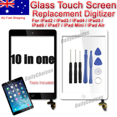 For iPad 5/6/7/ Air1/Mini1 Digitizer Front Touch Screen Glass ...