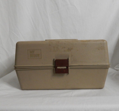 Vintage My Buddy Tackle Box Tiered Inner Trays Tan Made in USA ...