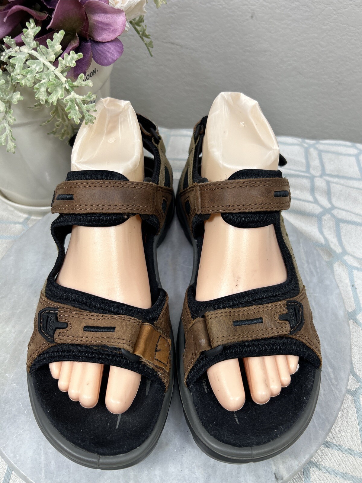 ECCO Receptors Technology Footbed Brown Sandals Size EU 39 US Men’s 6 ...