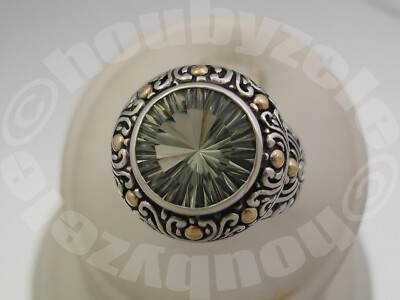 Samuel B Behnam Sterling and 18k Cydonia Prasiolite Ring Sz 6.75 | eBay