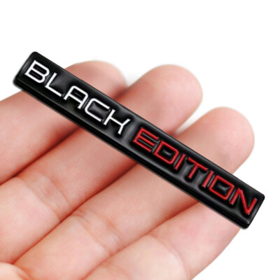 Metal " Black Edition " Emblem Badge Car Bumper Body Sticker Decal ...