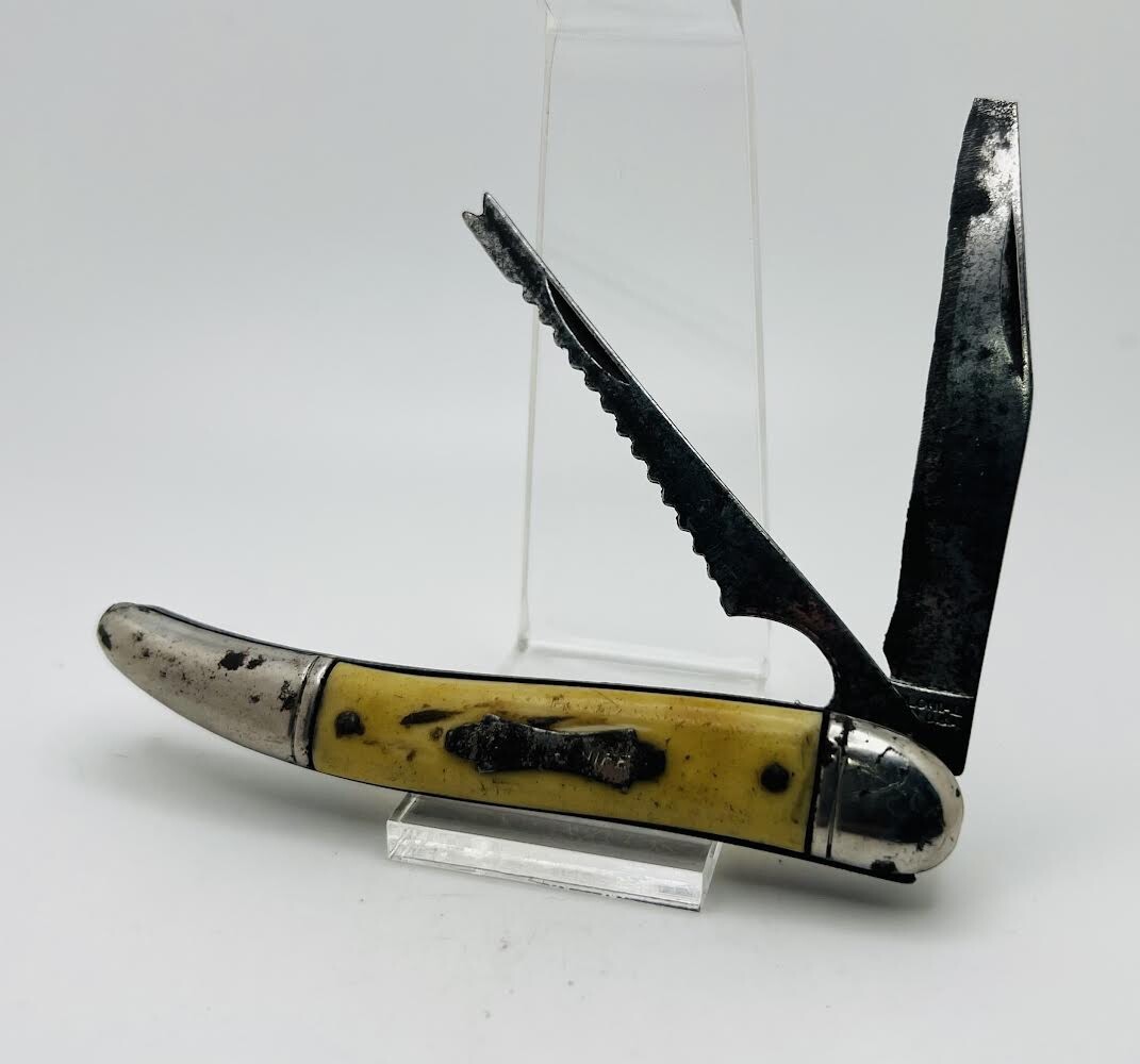Vintage Colonial Prov. 2 Blade/Scaling Fishing Knife | eBay