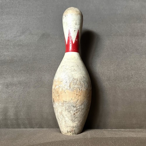 🌿Antique Brunswick King Red Crown Maple Bowling Pin🌿 | eBay