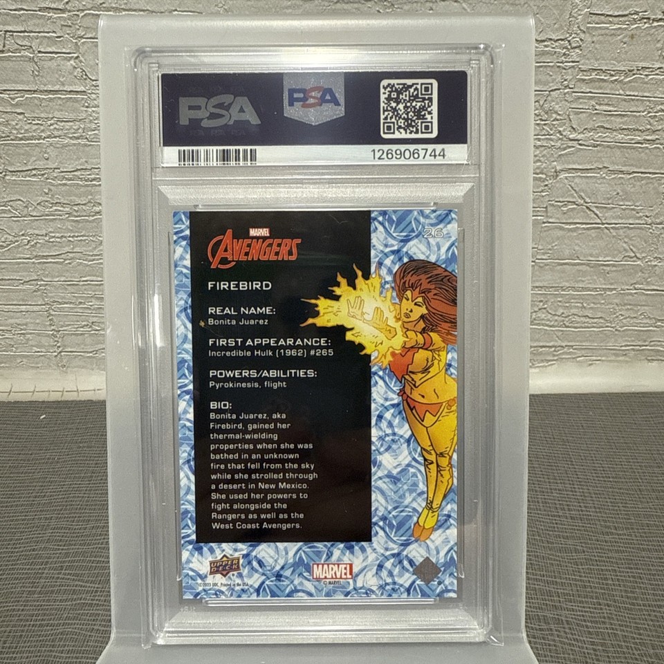 upper deck 2024 Marvel avengers Firebird green foil /99 Low Pop 2 Mint ...
