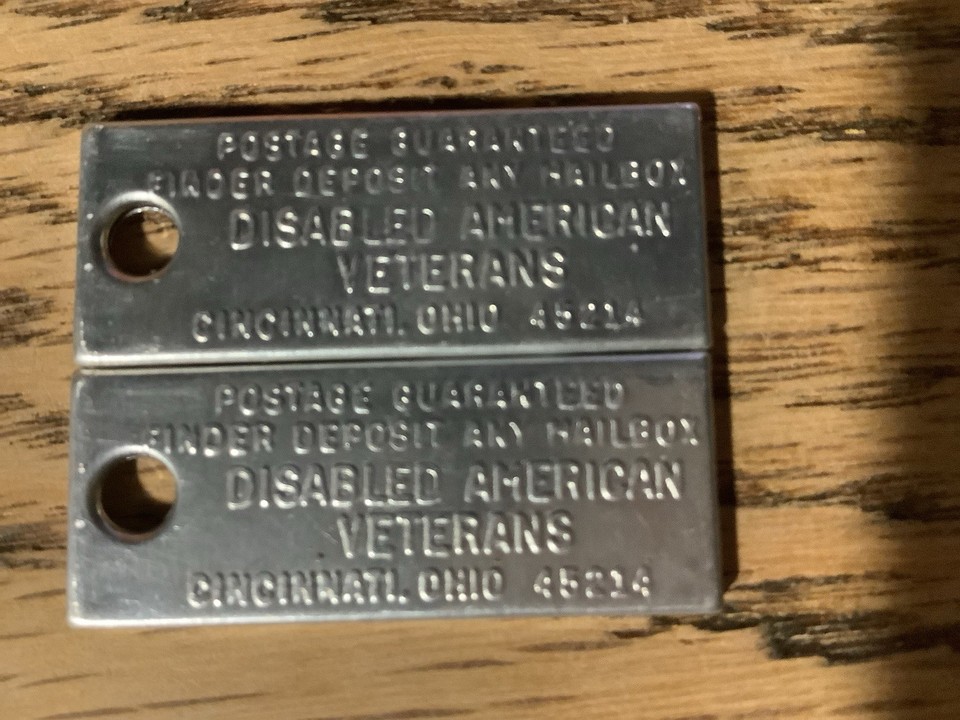 1970 NORTH CAROLINA LICENSE PLATE DAV MATCHING PAIR TAGS DISABLED ...