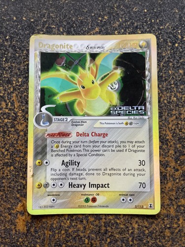 Pokémon TCG Dragonite Delta Species Holo Rare Card #3/113 Moderately ...