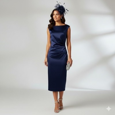 NEW Jacques Vert mother of bride outfit sz 18 navy blue wedding dress ...