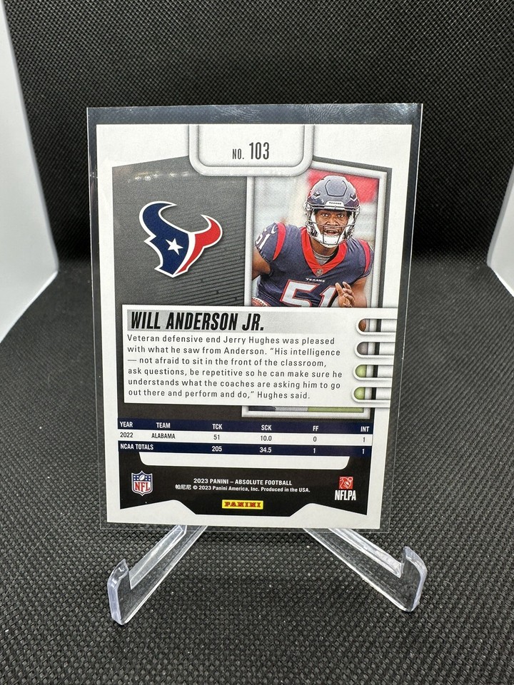 2023 Absolute Base Rookies #103 Will Anderson Jr. - Houston Texans | eBay