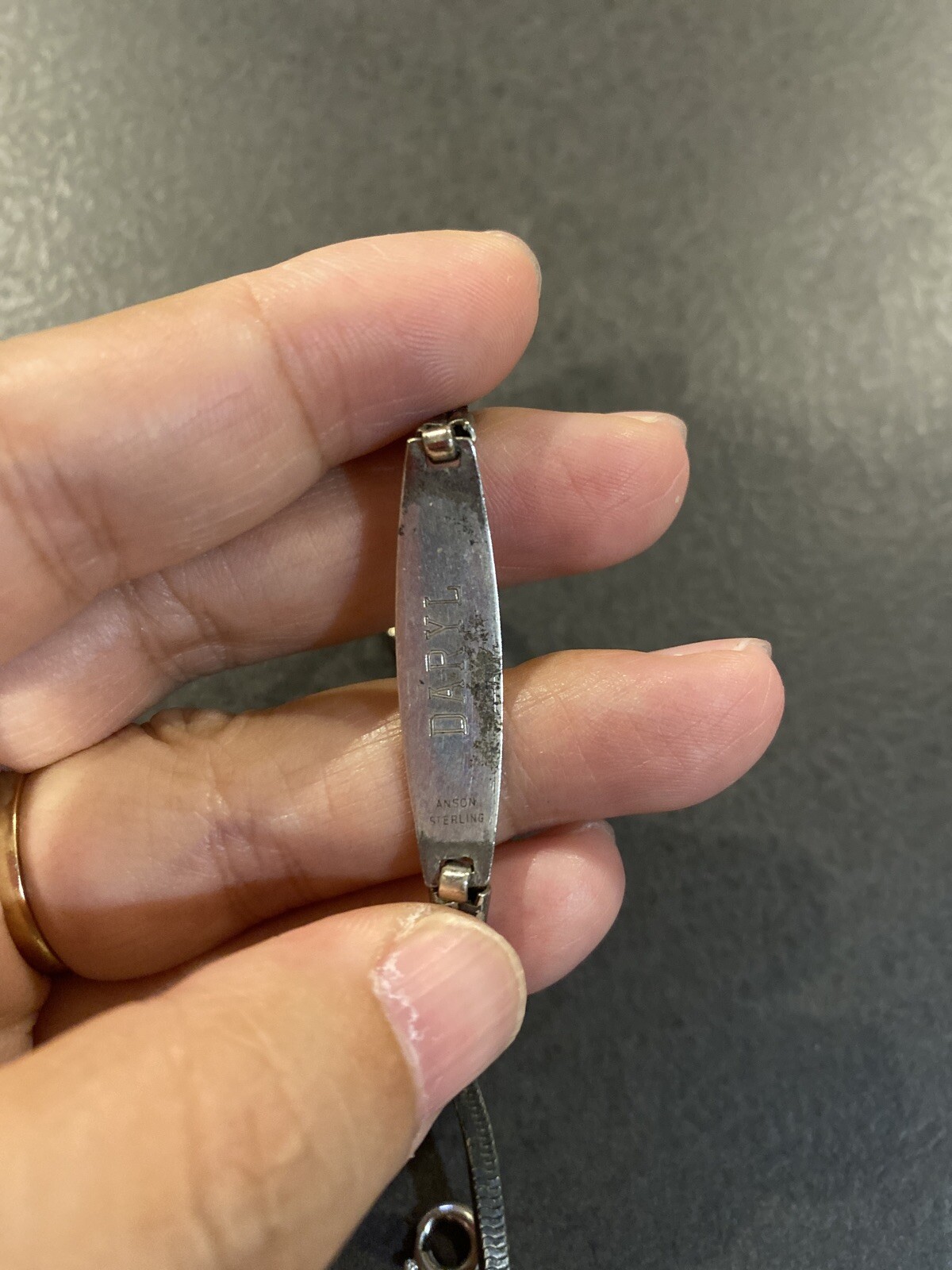 Vintage Sterling Silver 925 ID Bracelet Signed Anson | eBay