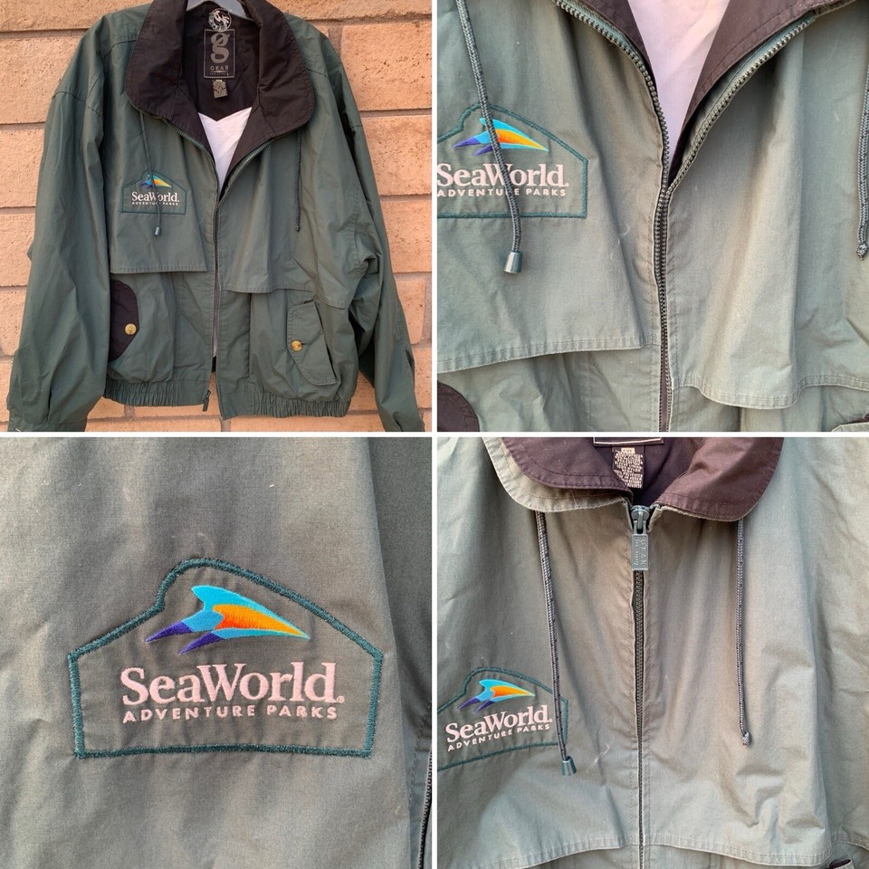 Vintage SeaWorld Shamu Orca Killer Whale Jacket Size XXL Gear For Sport ...