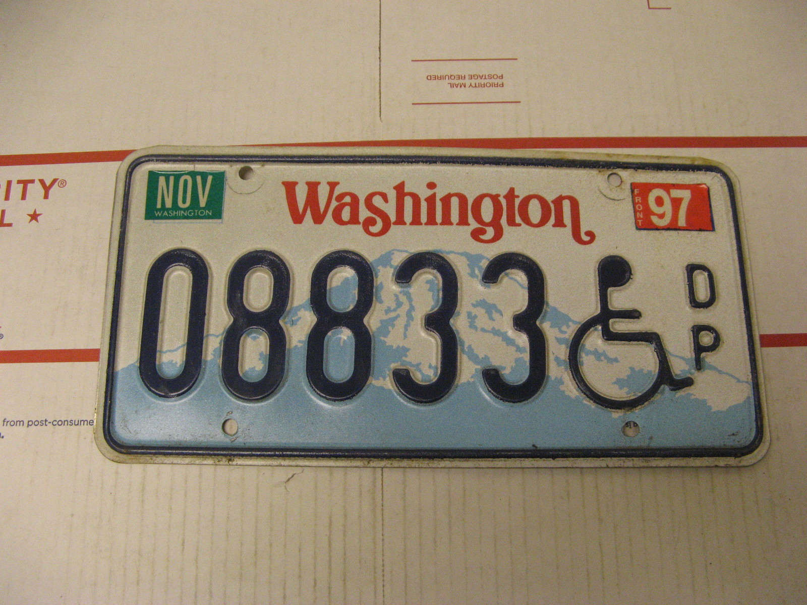 1997 97 Washington WA License Plate 08833 DP Handicapped | eBay