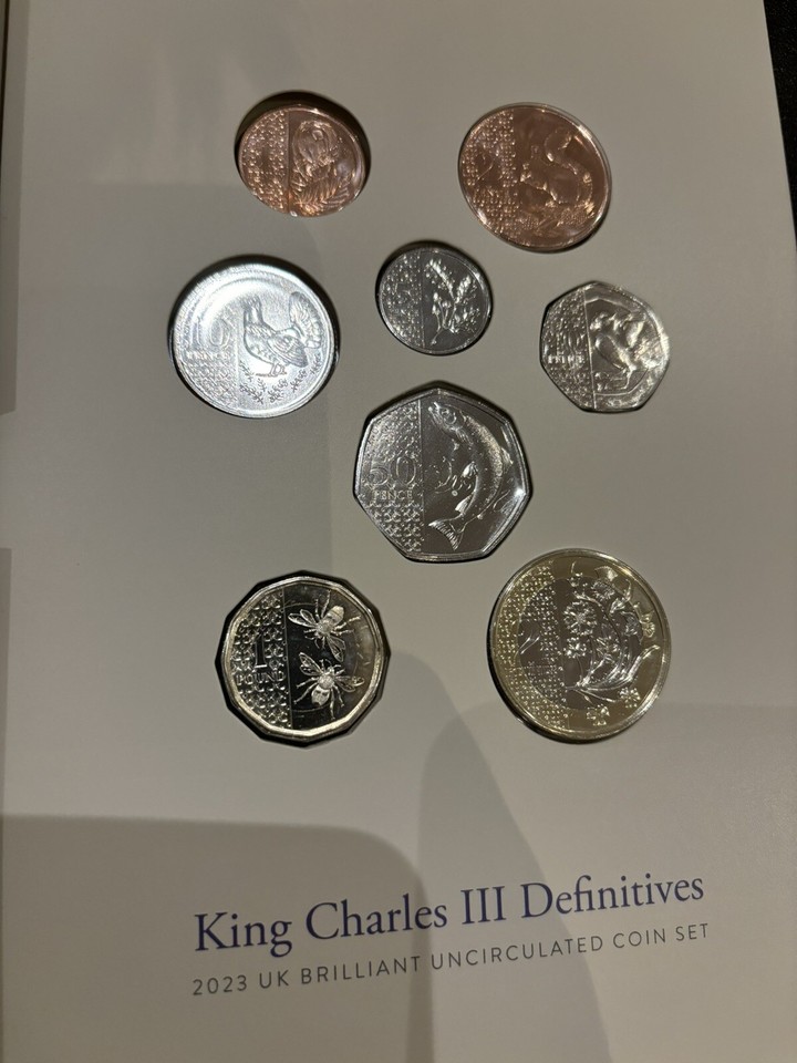 KING CHARLES III Definitives 2023 BUNC UK Coin Set Royal Mint with ...