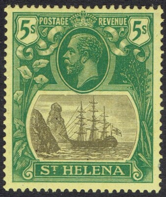 ST HELENA 1922 KGV SHIP 5/- WMK MULTI SCRIPT CA | eBay