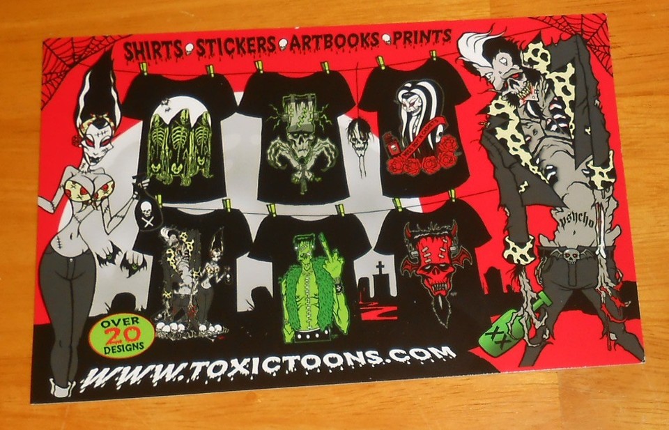 Toxic Toons Card Handbill Flyer Original Promo 6x4 | eBay