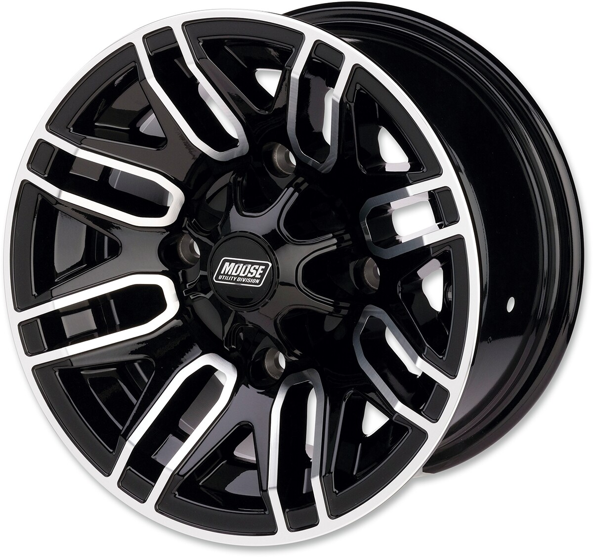 Moose Racing 112X Wheels 12X8 4/110 4+4 Machined w/Black Rear 0230-0878 ...