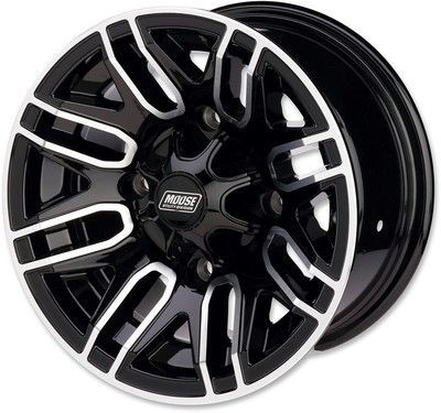 Moose Racing 112X Wheels 12X8 4/110 4+4 Machined w/Black Rear 0230-0878 ...
