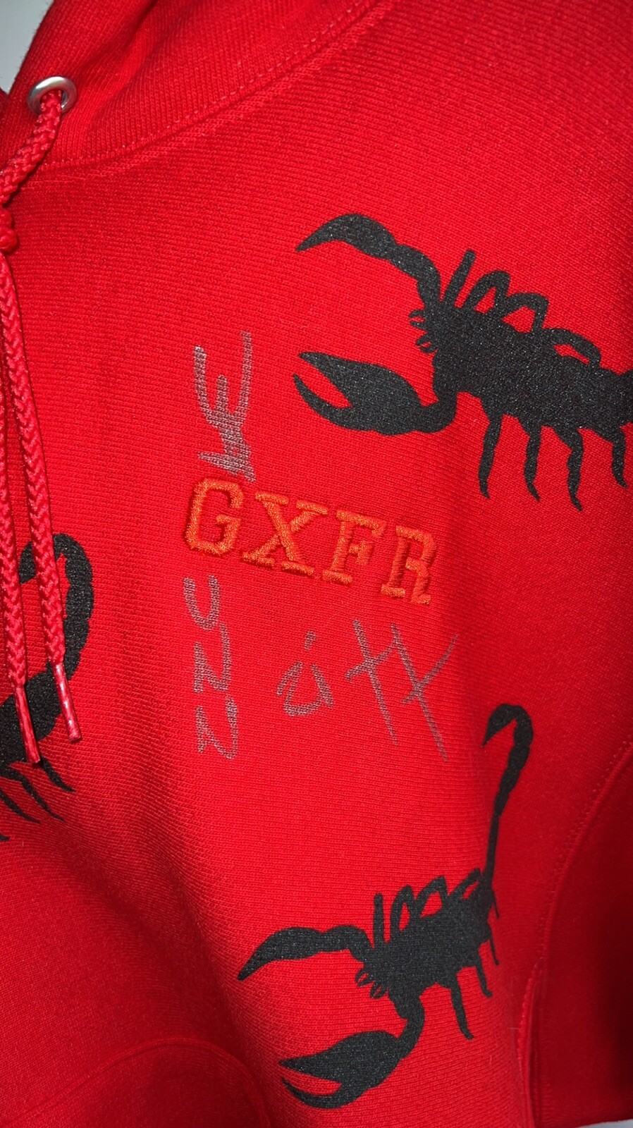 Westside Gunn Signed GxFR Griselda Buffalo Kids Red Scorpion Hoodie M ...