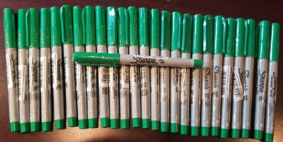 25x Green Sharpie Ultra FINE POINT Permanent Marker Lot New & Sealed ...