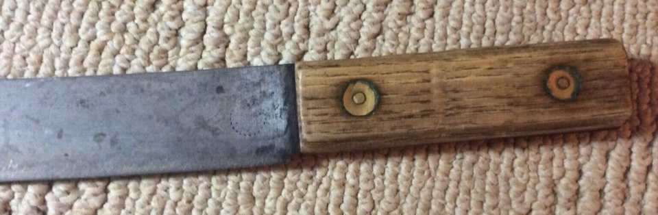 Rare Old~KC~Antique Blade Butcher Knives Old Primitive Copper Stud ...