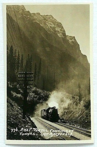 RPPC East Portal Connaught Tunnel Mount MacDonald Postcard Engine Train ...