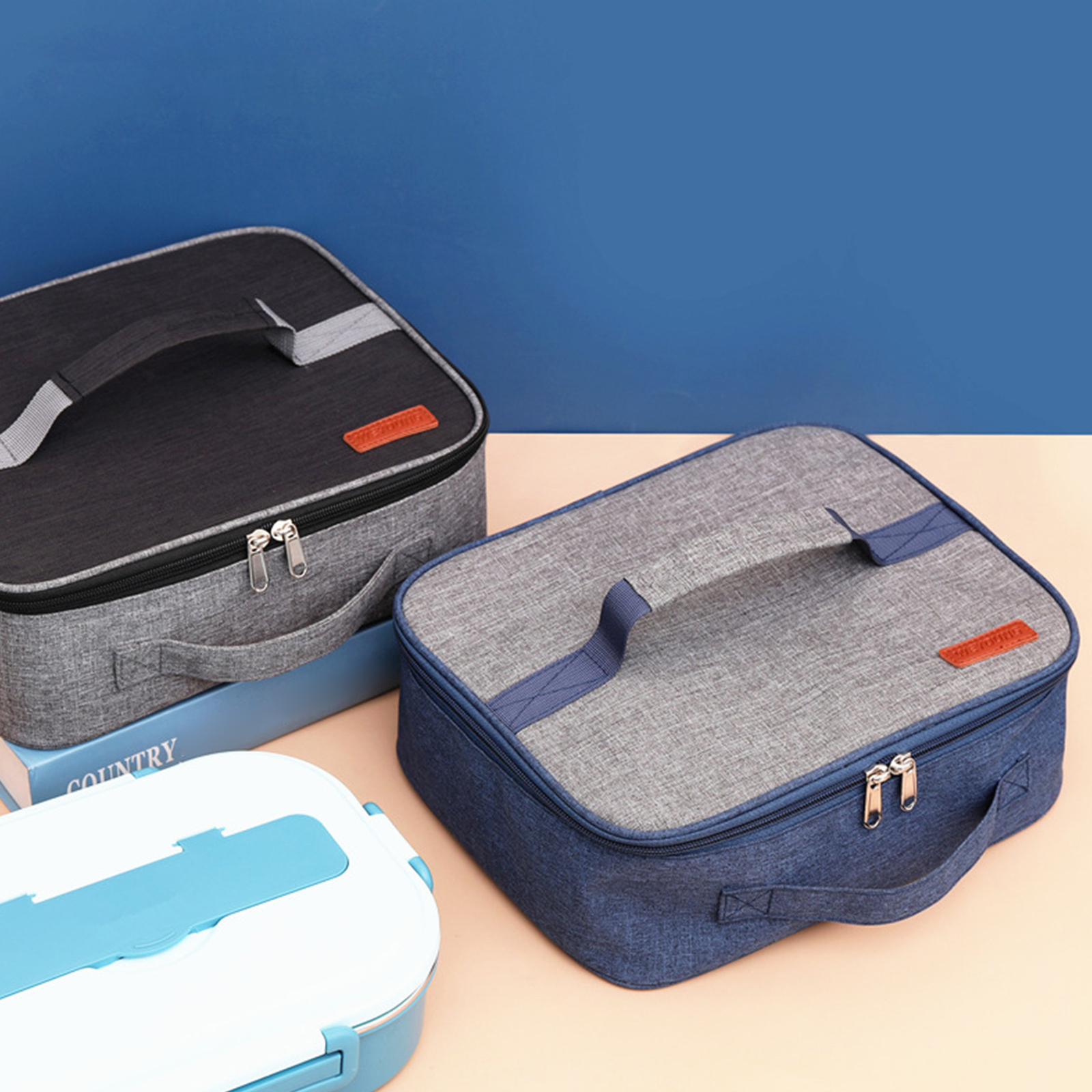 Lunch Box Bag Large Capacity Store Square Bento Lunch Box Pouch ...