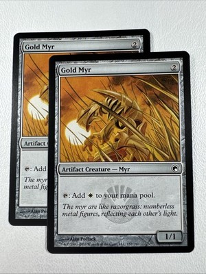 [X2] Gold Myr - NM/MINT Regular #157 Scars of Mirrodin MTG | eBay
