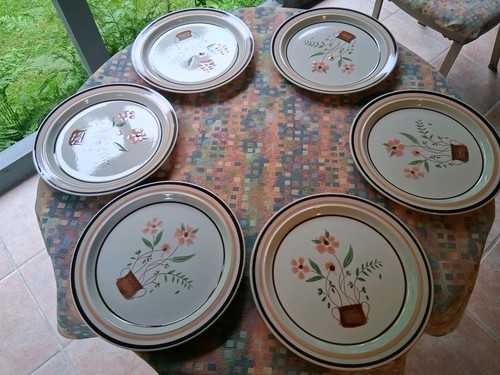 Vintage Countryside Collection Stoneware Japan 6 Dinner Plates 11" NEW ...