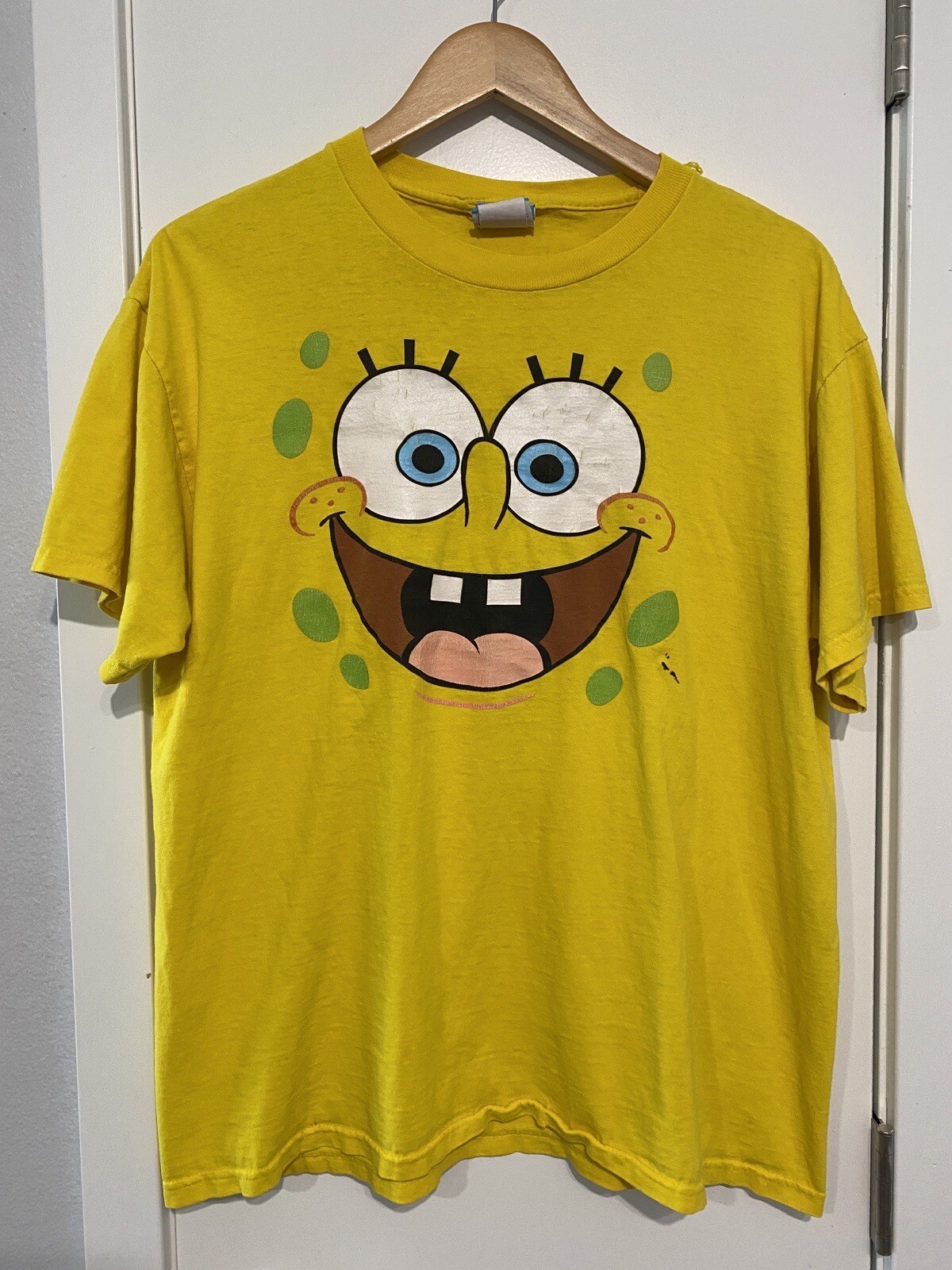 Vintage Y2K 2002 SpongeBob SquarePants Big Face T Shi… - Gem