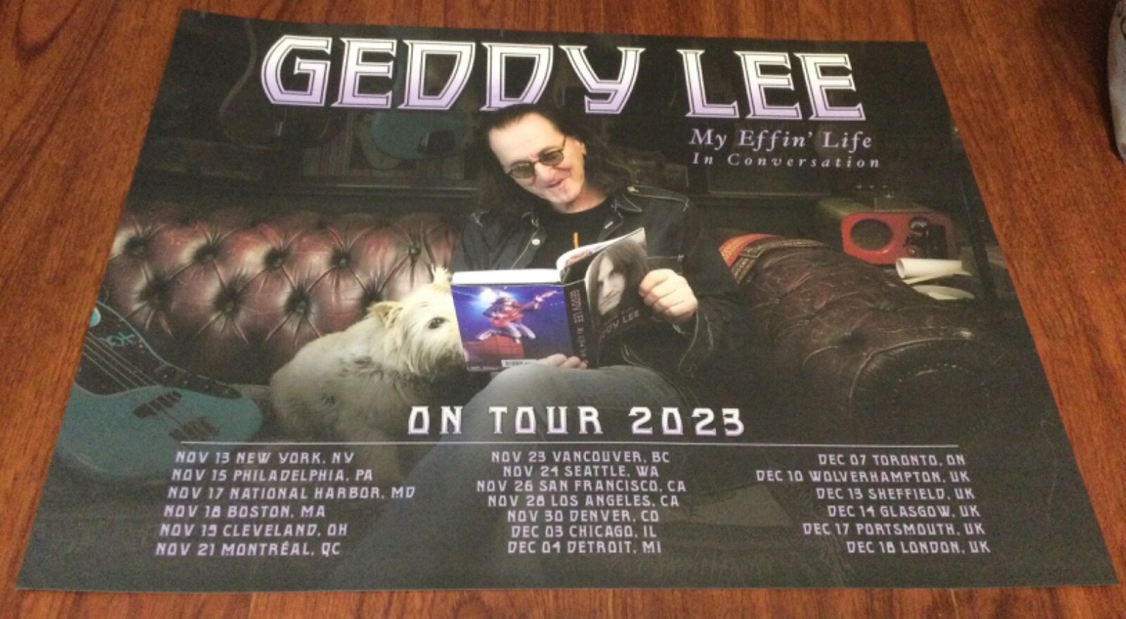 GEDDY LEE MY EFFIN’ LIFE BOOK TOUR POSTER LITHO 2023 RUSH | eBay