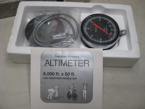 vintage Peet Bros. Company ALTIMETER 8000 ft. x 50 w/ weather indicator ...