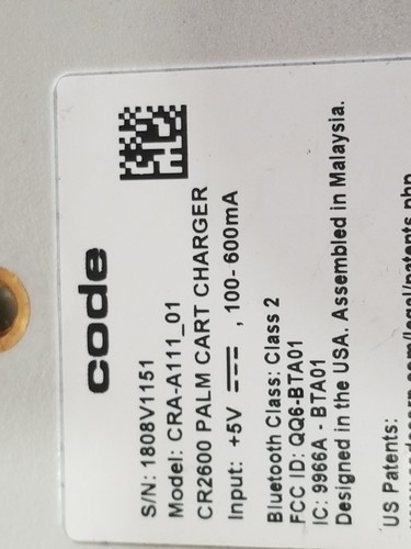 Code CR2600 CR2611_02 Palm Reader Bluetooth with Charging Cradle CRA ...