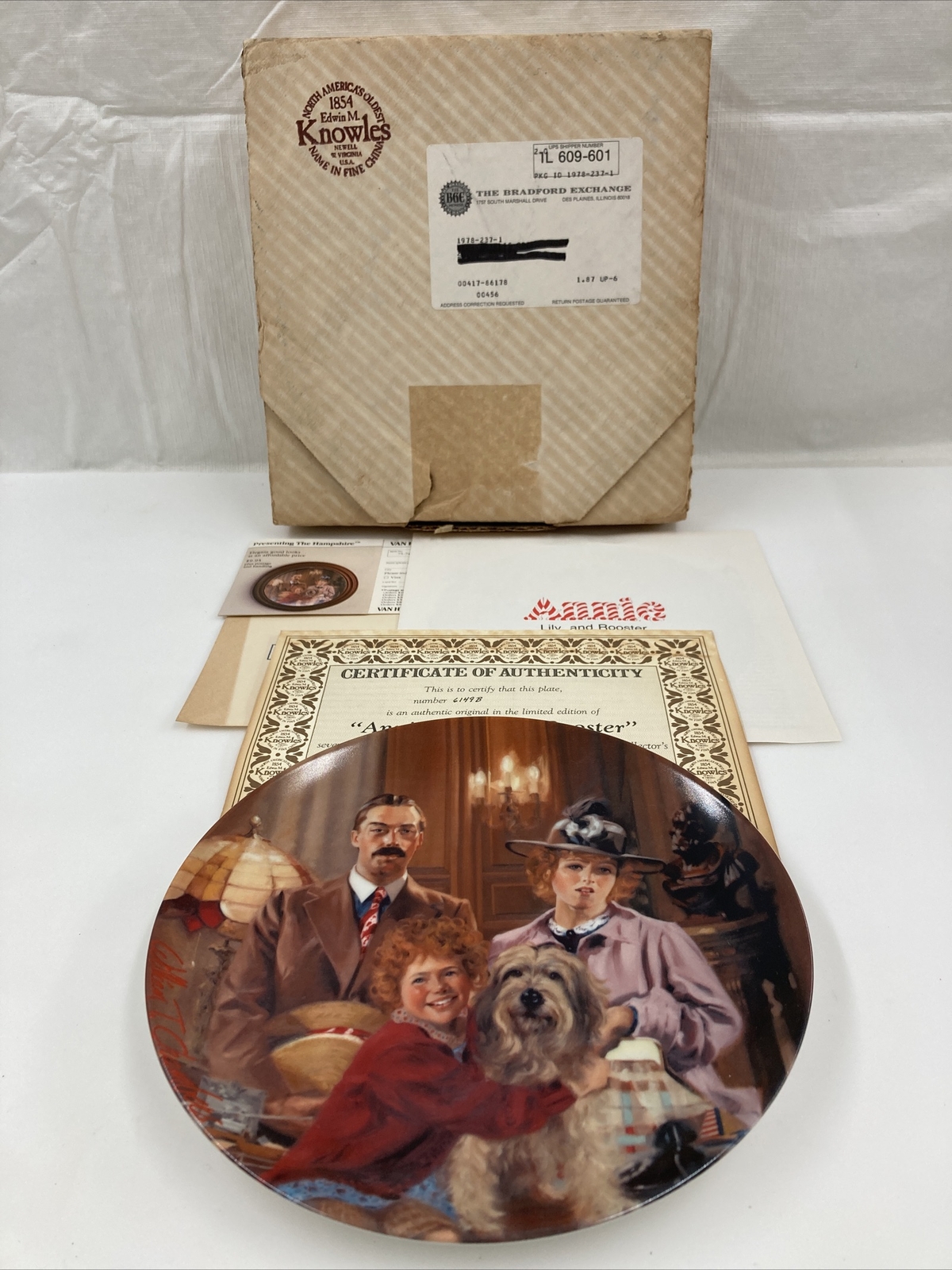 Little Orphan Annie Lily And Rooster 1986 Bradford Plate Original Box ...