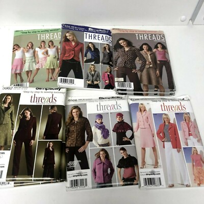 New Uncut Simplicity Threads Magazine Collection Sewing Patterns Women ...