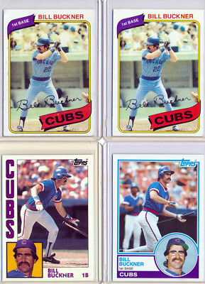 BILL BUCKNER CHICAGO CUBS CARD LOT (4) | eBay