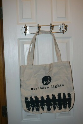 NEW NORTHERN LIGHTS TOTE CANVAS BAG WITH BLACK LETTERING 13.75" LONG | eBay