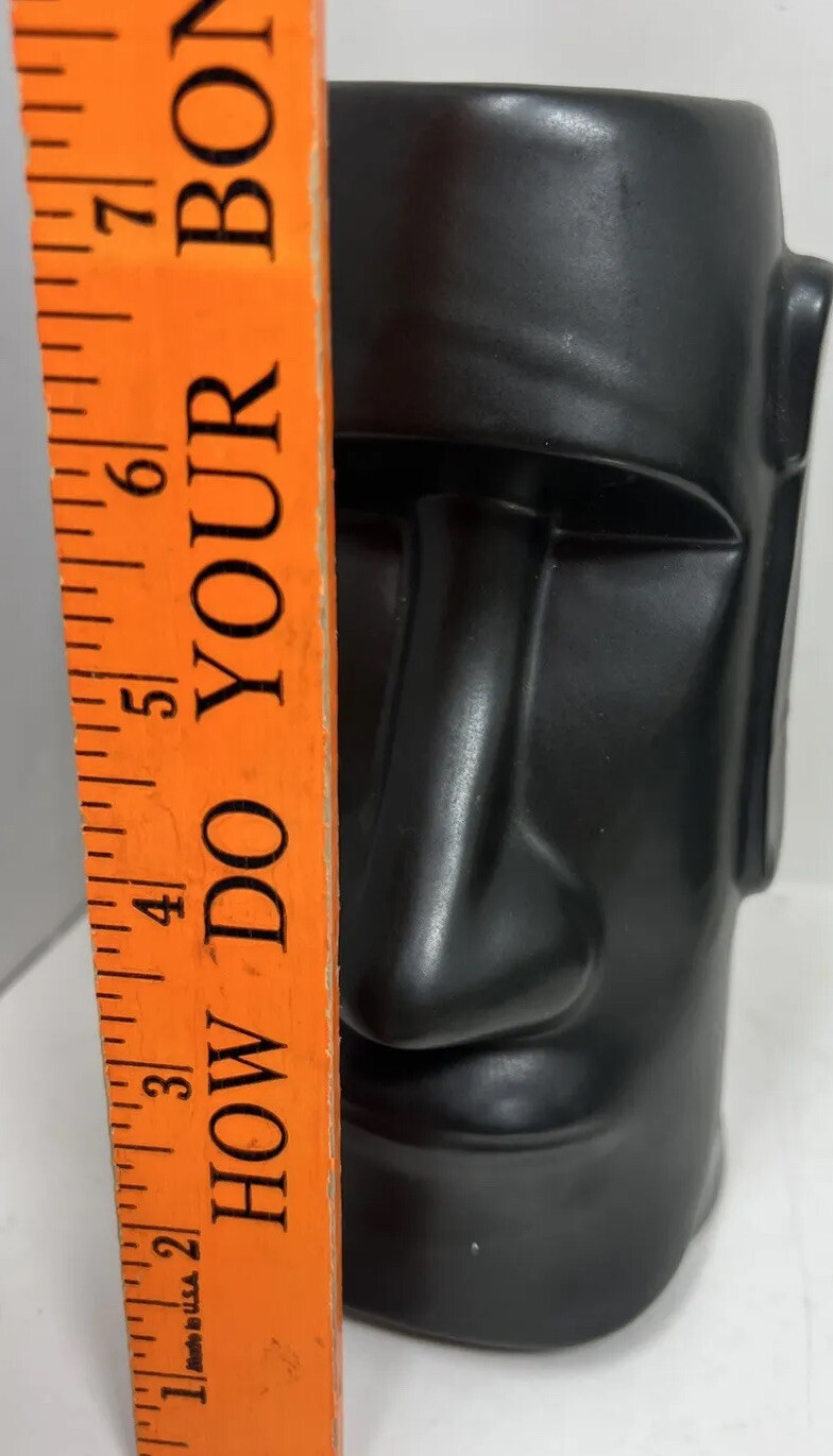 The Fireside Ft Atkinson Wisconsin Tiki Mug Cup Moai Black Matte ...