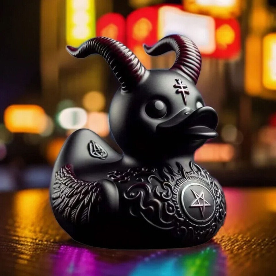 Dark Rubber Duck Rock Duck Satan Ducks,Novelty Halloween Ducks Home ...