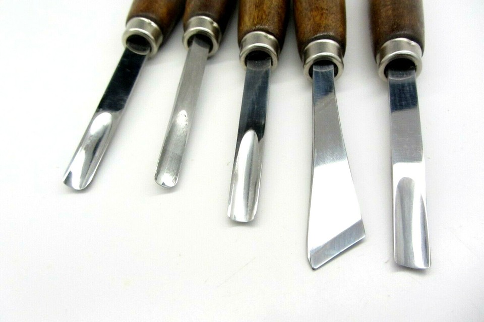 5pc Large Wood Carving Gunsmithing Gouges Tool Set 120 Ramelson USA | eBay