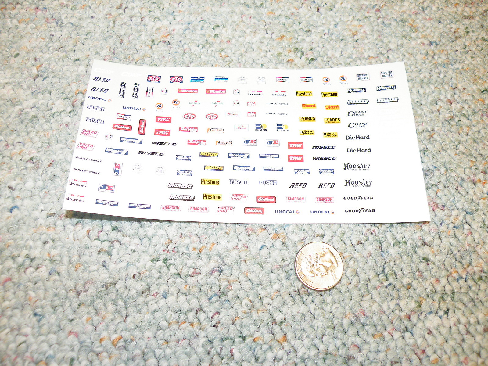 JNJ decals 1/24 1/25 Hoosier Busch Goodyear Unocal STP 76 Prestone etc ...