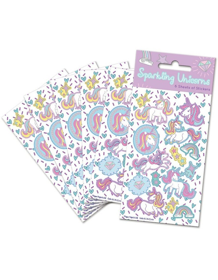 Childrens Character Fun Stickers 6 Sheets Party Pack Loot Bag Fillers ...