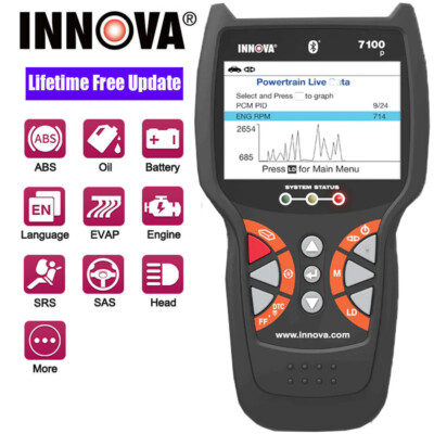 INNOVA 7100P All System OBD2 Scanner ABS SRS Engine Code Reader ...