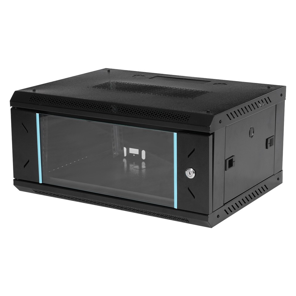 4U Wall Mount Network Server Cabinet, Locking Glass Door, Removable ...